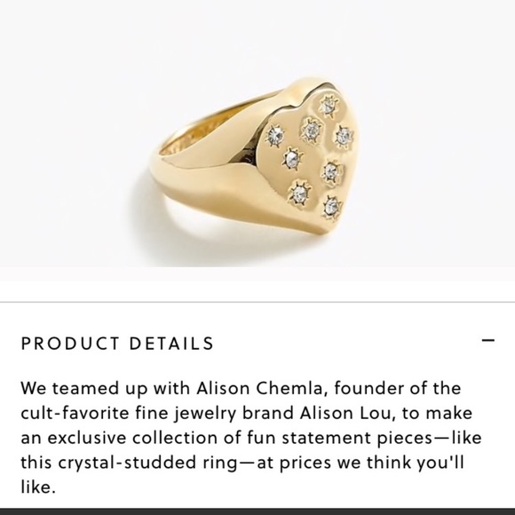 J. Crew | Jewelry | J Crew Allison Lou X Heart Shapes Ring | Poshmark